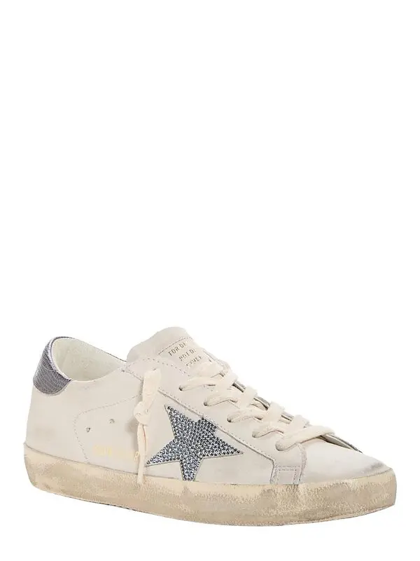 GOLDEN GOOSE Super-star Low Top Sneakers - White/blue