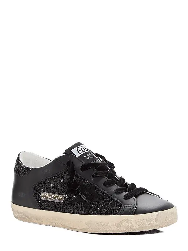 GOLDEN GOOSE Super-star Low Top Sneakers - Black