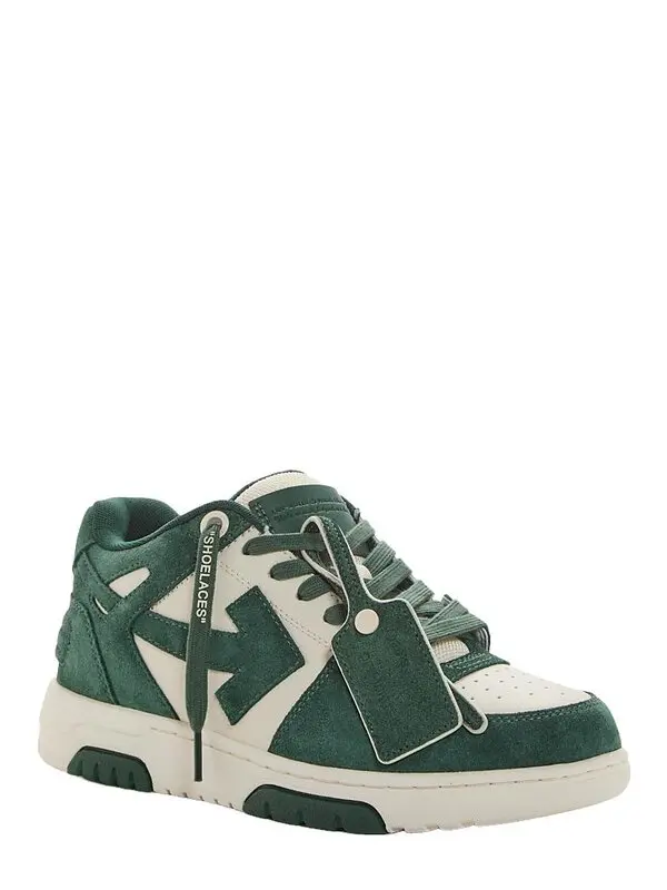 Off-White Out Of Office Low Top Sneakers - Green Suede