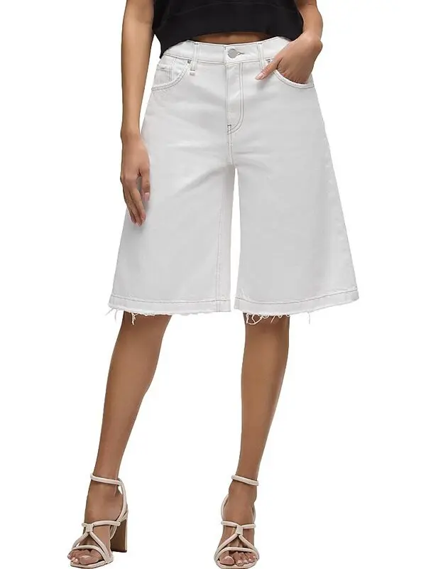 Hudson Jeans Skylar Dropped Long Shorts - White