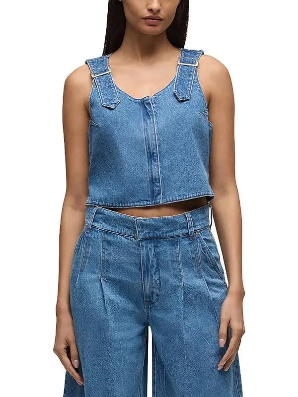 Hudson Jeans Boxy Denim Vest - Elm