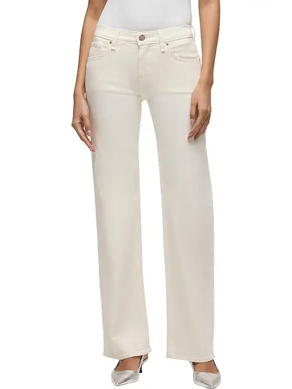 Hudson Jeans Kelli Low Rise Straight Jeans - Ecru