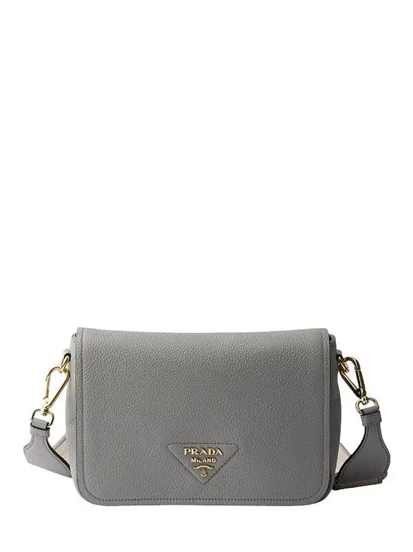 Prada Leather Shoulder Bag - Dark Grey