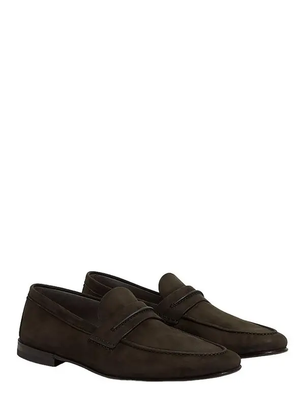 Zegna Secondskin Mocassin Loafer - Dark Brown