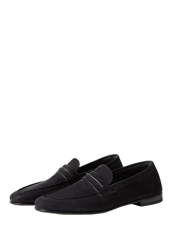 Zegna Secondskin Mocassin Loafer - Navy Blue