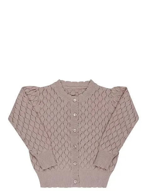 ELY'S & CO. Diamond Knit Cardigan - Mauve