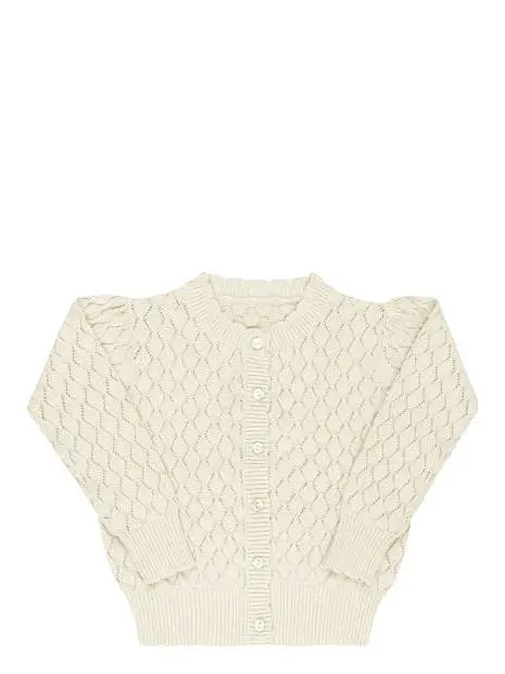 ELY'S & CO. Diamond Knit Cardigan - Natural