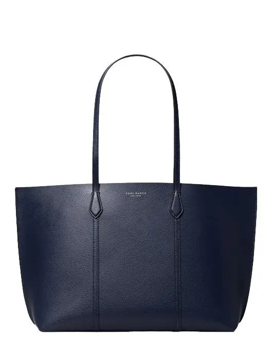 Tory Burch Perry Triple Compartment Leather Tote - Dark Sky