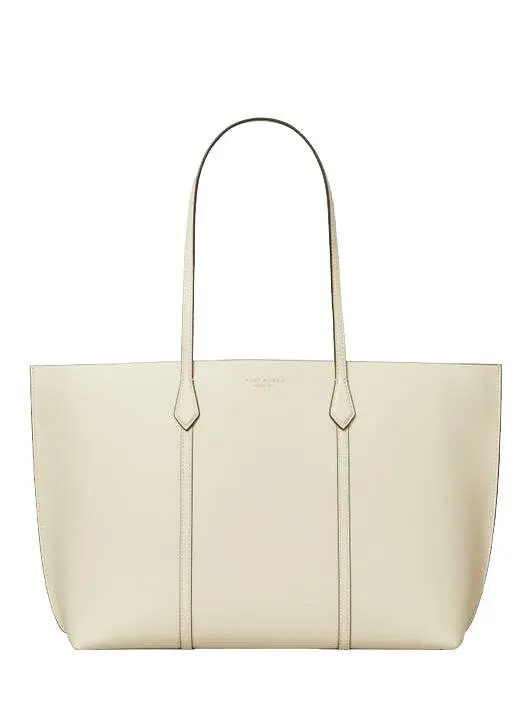 Tory Burch Perry Triple Compartment Leather Tote - Warm White