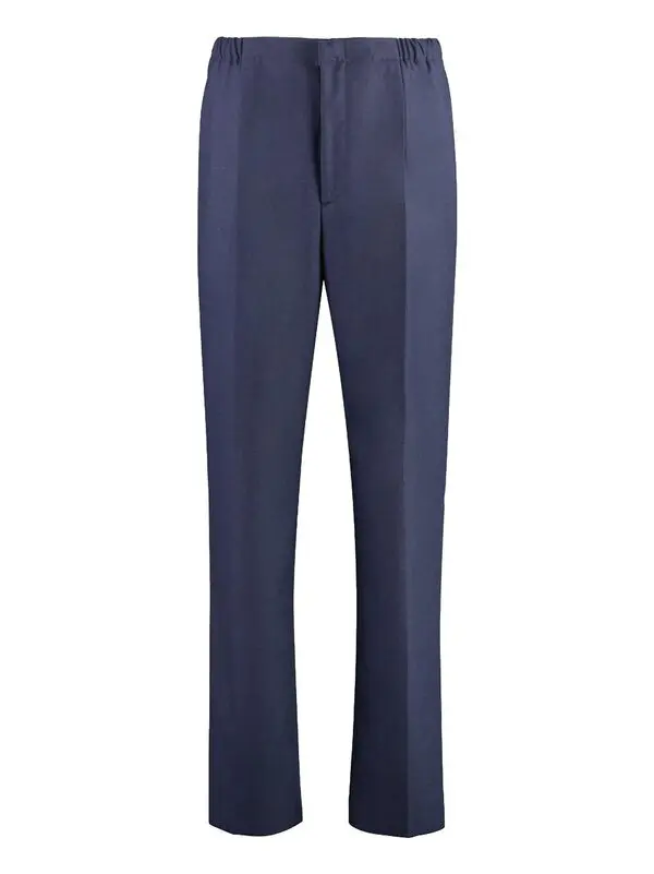Fendi Virgin Wool Trousers - Blue