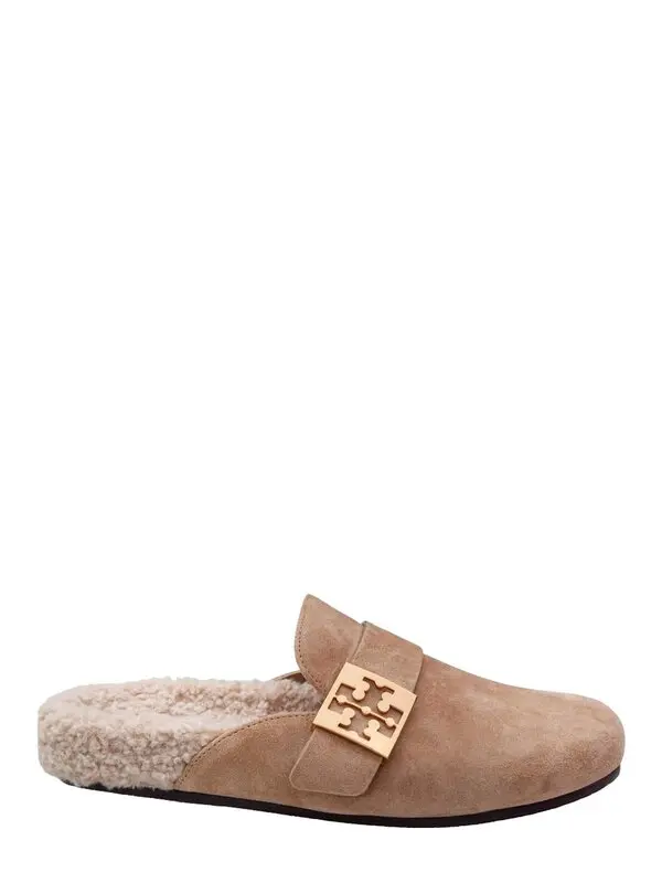 Tory Burch Suede Mules - Brown