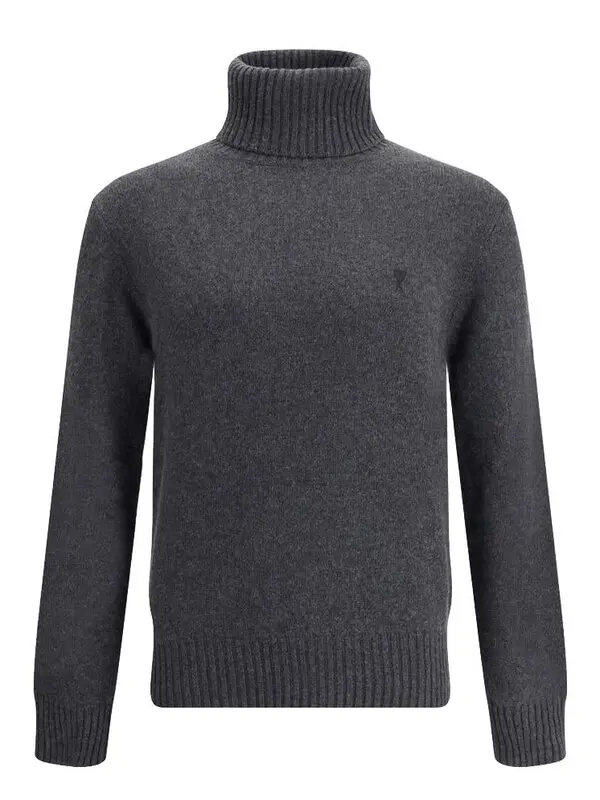 Ami De Coeur Cashmere Turtleneck Sweater - Grey