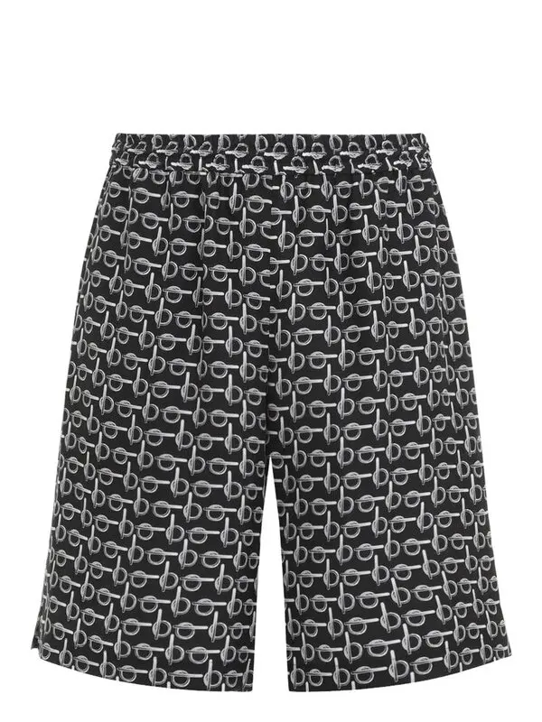 Burberry Printed Silk Shorts - Black