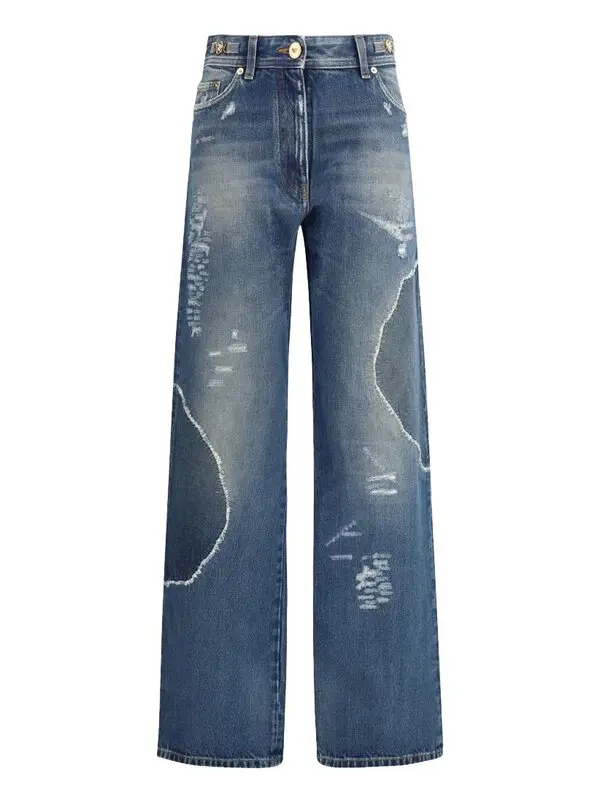 Versace Wide-leg Denim Jeans - Blue
