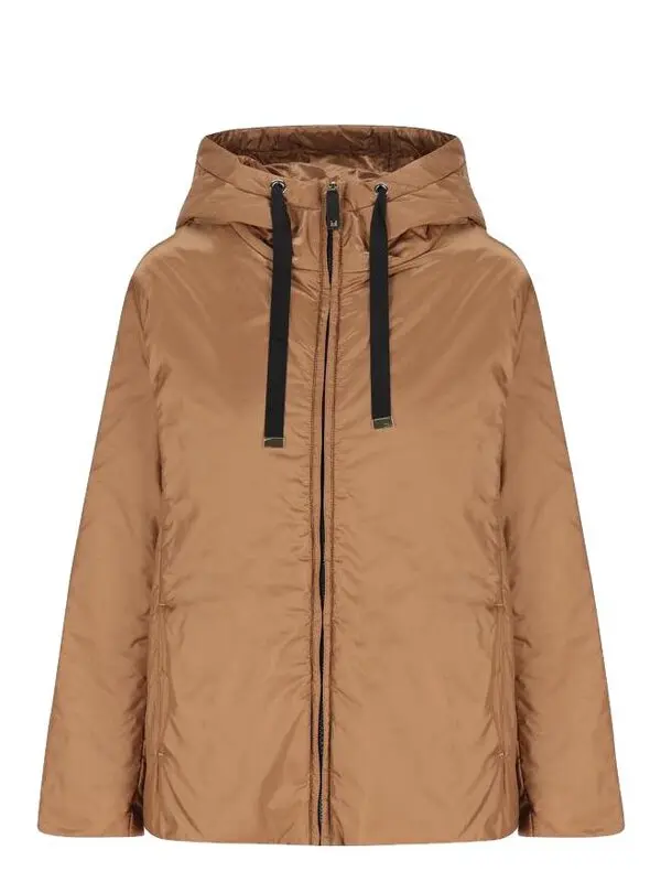Max Mara Padded Jacket With Adjustable Hood - Brown