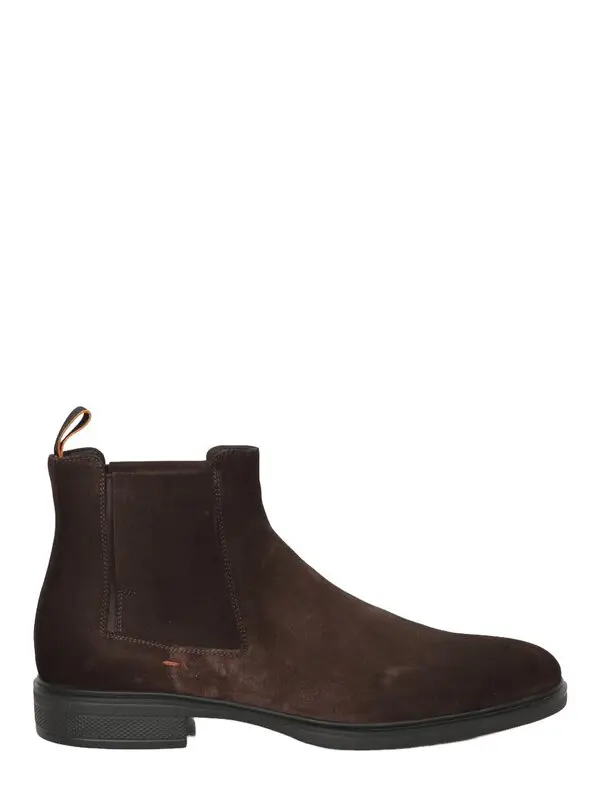 Santoni Suede Chelsea Boots - Brown
