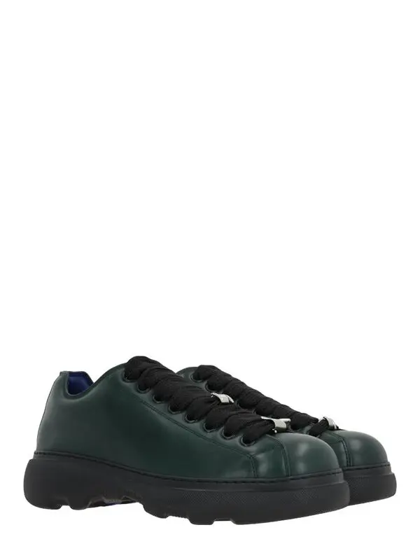 Burberry Low-top Leather Sneakers - Vine