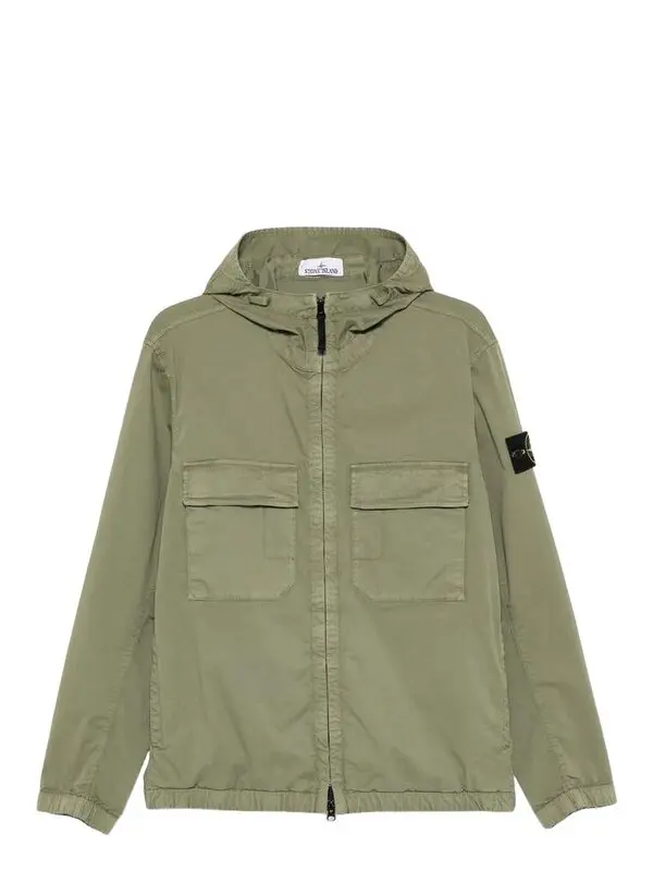 Stone Island Jacket With Hood - Green