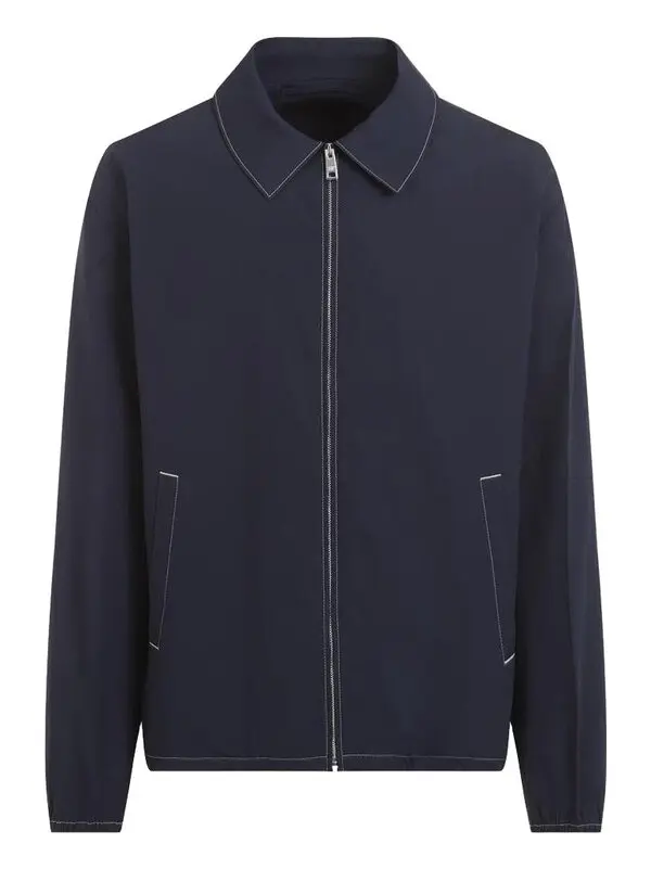 Prada Cotton Popeline Blouson - Blue