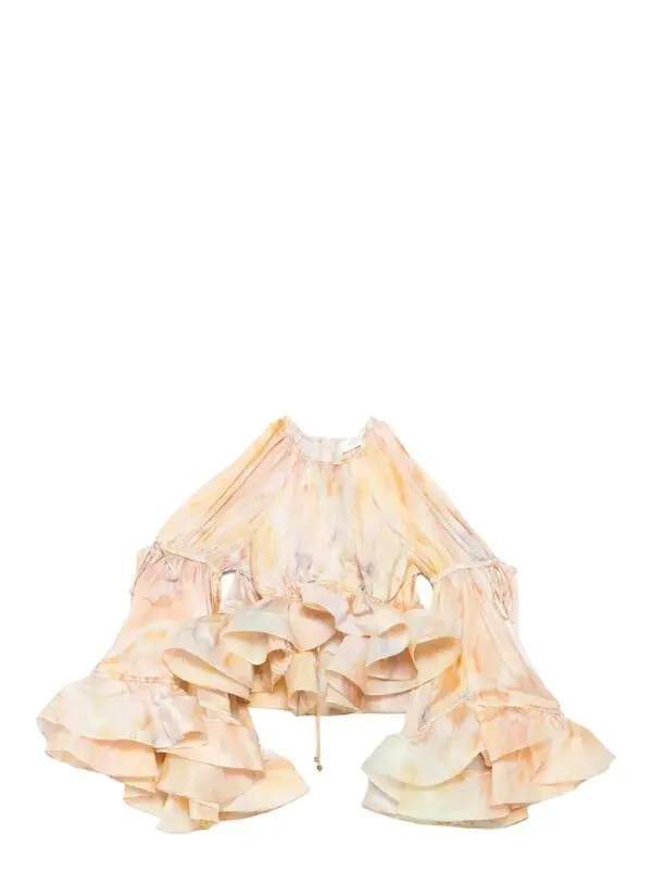 Zimmermann Balance Flounce Blouse - Yellow