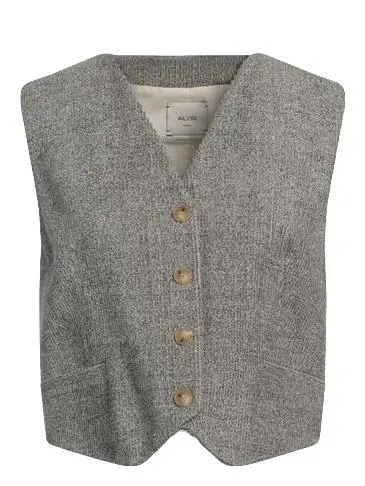 ALYSI Tailored Vest In Viscose And Virgin Wool - Grey