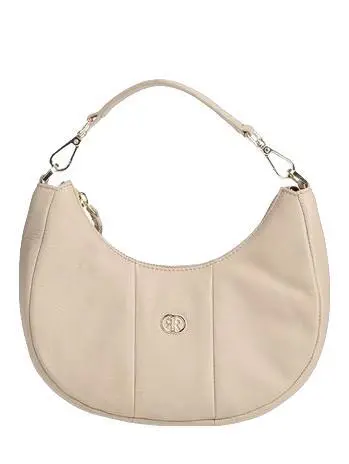 CERRUTI 1881 Leather Hobo Bag - Beige