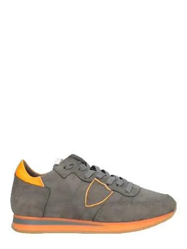 Philippe Model Leather And Textile Low-top Sneakers - Grey