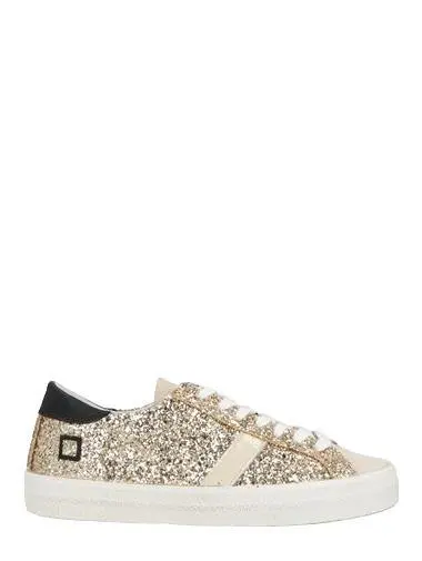 D.a.t.e. Low-top Glittered Sneakers - Gold