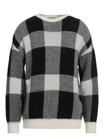 TAKESHY KUROSAWA Checked Knitted Sweater - Black