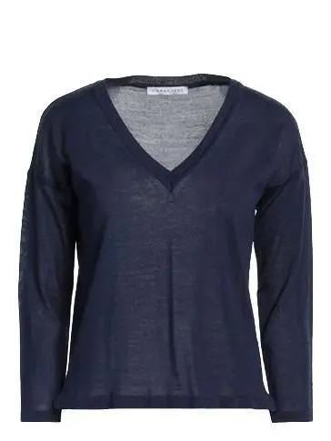 CARACTÈRE V-neck Knit Sweater - Navy