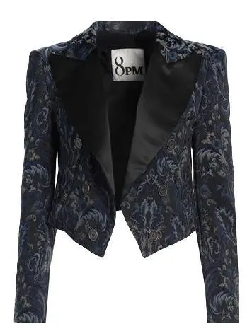 8PM Single-breasted Floral-print Blazer - Black