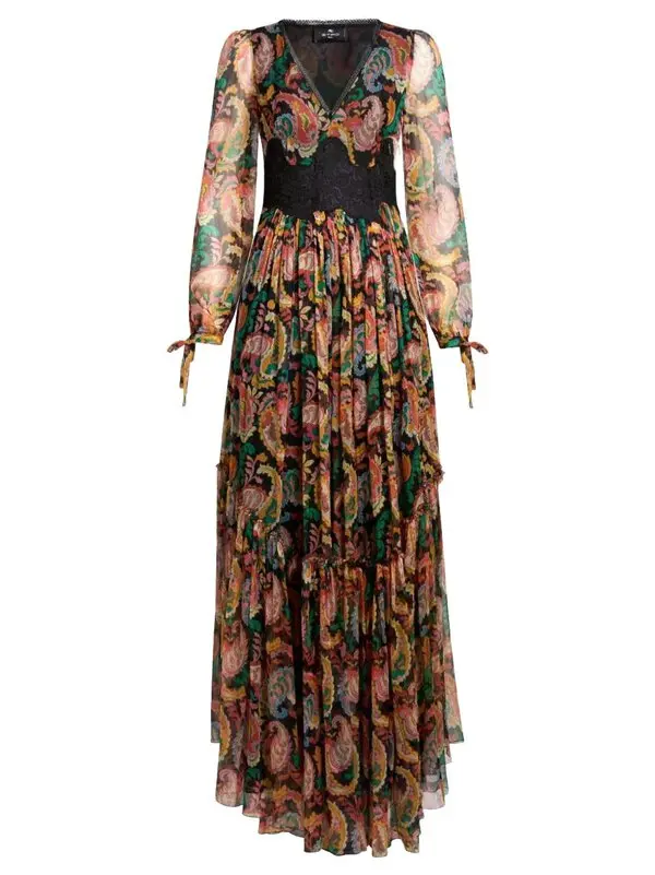 Etro Paisley-print Dress - Black