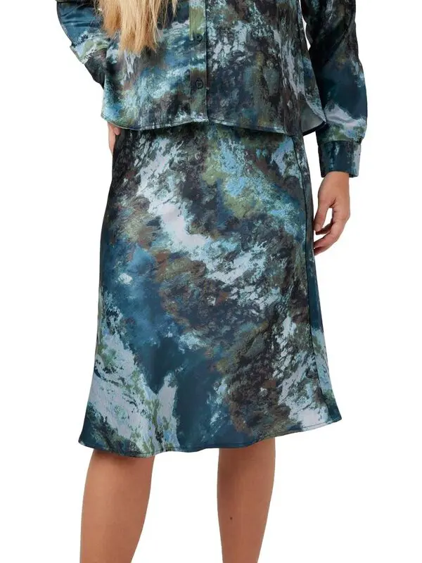 BY TESS COLLECTION Ella Mini Skirt - Blue Galaxy