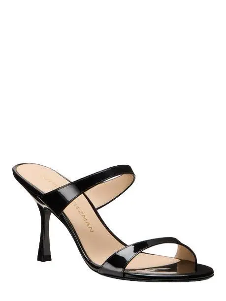 STUART WEITZMAN Nudist Sandal - Black Patent