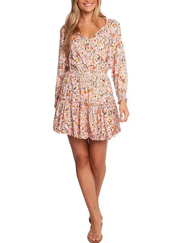 PETAL & PUP Floral Long Sleeve Mini Dress - Pink Ditsy Floral