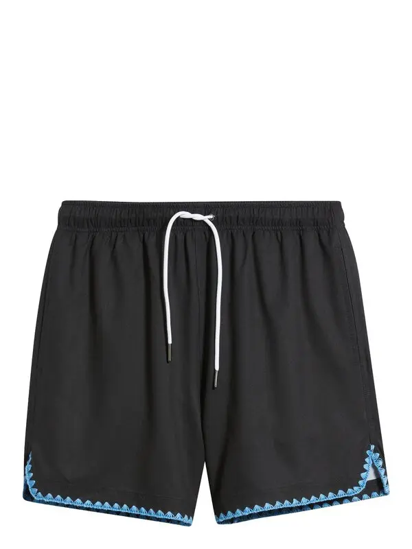 MAVRANS Stitch Waterproof Swim Trunks - Black/blue