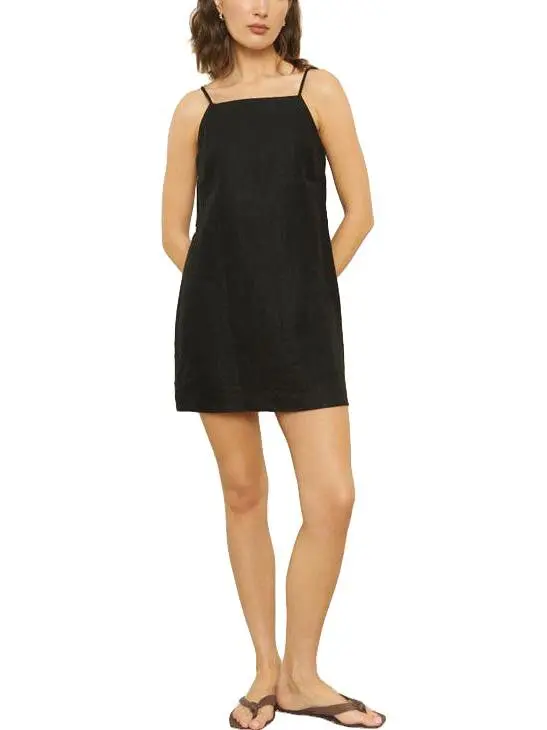 WHIMSY + ROW Lainey Strappy Mini Dress - Black