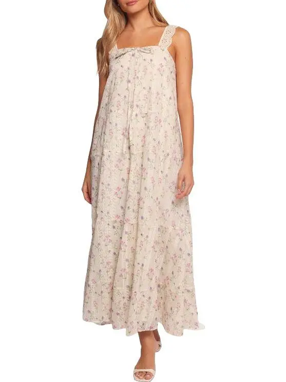 PETAL & PUP Embroidered Floral Maxi Sundress - Pink Floral