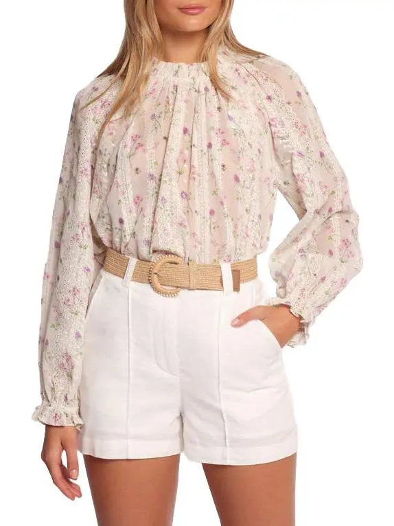 PETAL & PUP Floral Embroidered Top - Pink Floral