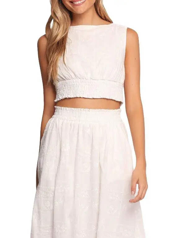 PETAL & PUP Kimora Cotton Crop Tank - White