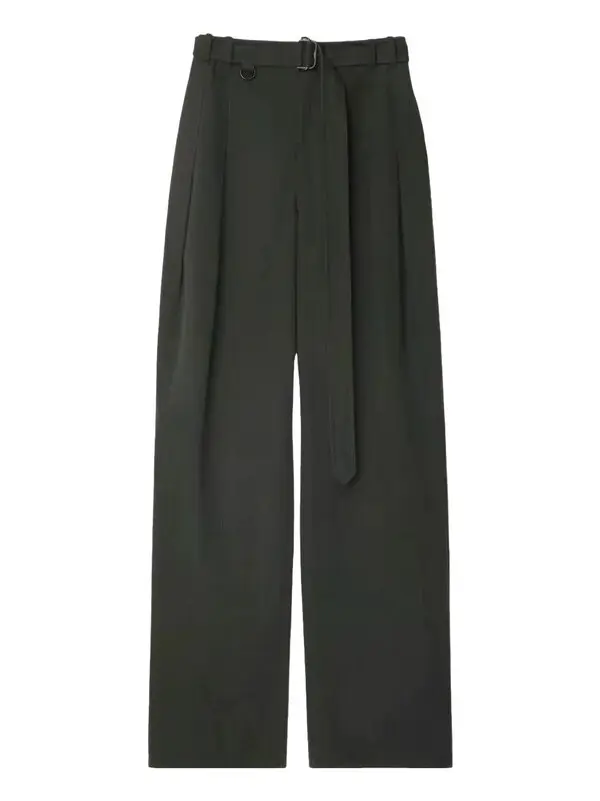 Burberry Gabardine Straight-leg Trousers - Grey
