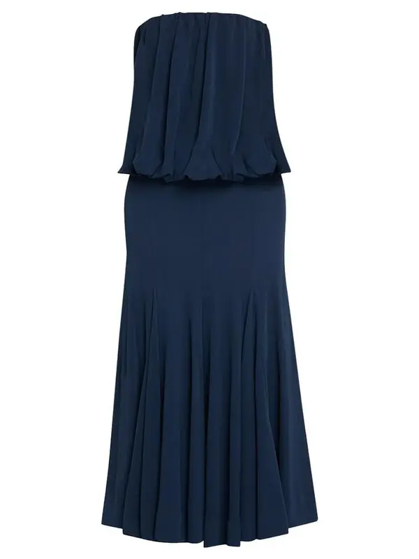 Proenza Schouler Yael Draped Strapless Matte Jersey Dress - Midnight