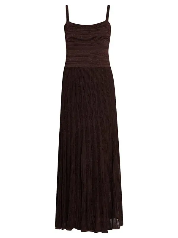 Zimmermann Lucky Metallic Maxi Dress - Metallic Chocolate