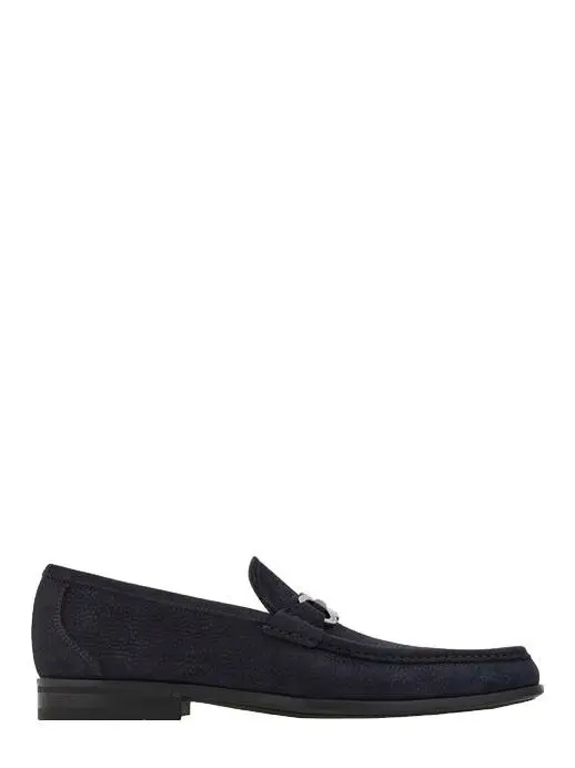 FERRAGAMO Gancini Buckle Loafer - Navy