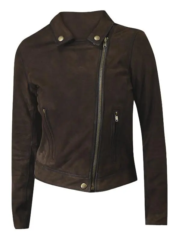Frye Clive Leather Biker Jacket - Brown