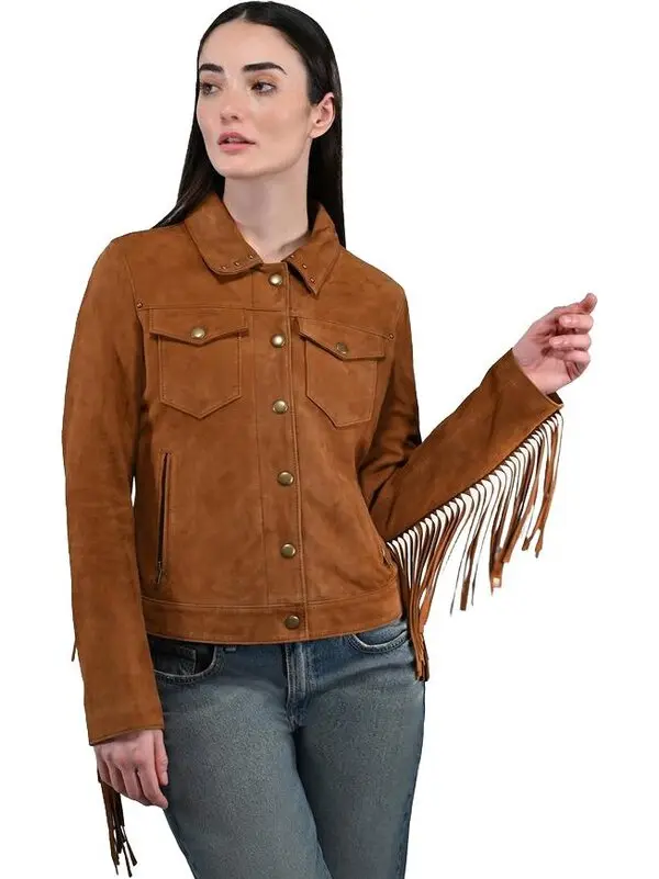 Frye Nash Trucker Jacket - Brown