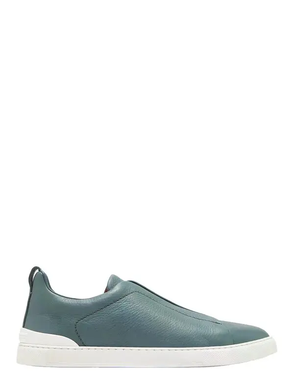 Zegna Triple Stitch Slip-on Sneakers - Blue