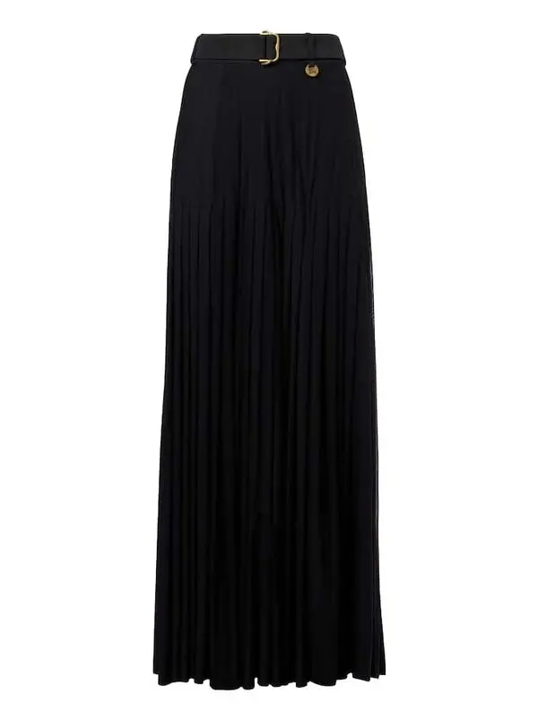 Burberry Pleated Maxi Skirt - Black