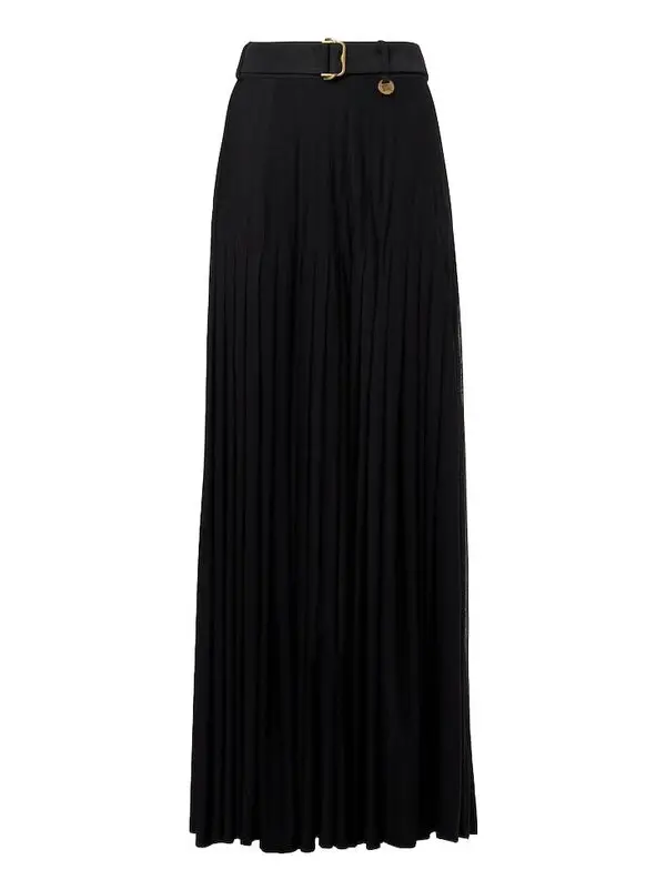 Burberry Pleated Maxi Skirt - Black