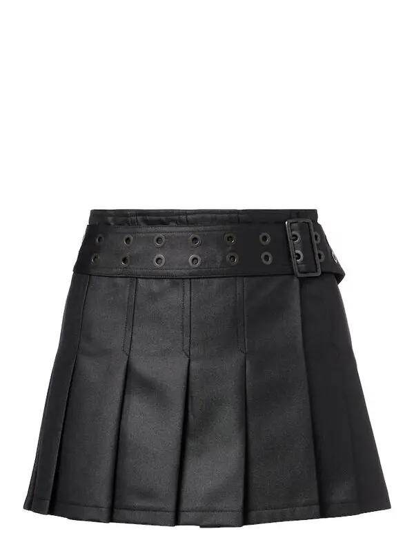 Junya Watanabe Pleated Miniskirt - Black